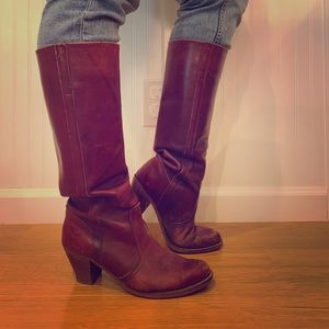 Dex | Shoes | Dex Red Leather Boots In Goodfair Condition | Poshmark